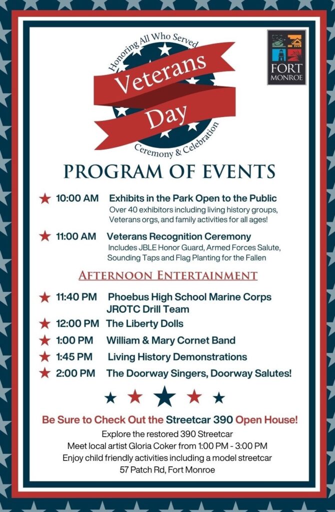Special Event: Veterans Day Ceremony and Celebration at Fort Monroe | Fort Monroe
