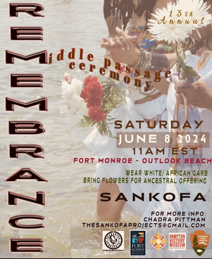 Special Event: Sankofa Project–Remembrance Middle Passage Ceremony at Outlook Beach | Fort Monroe